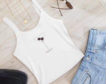 Espresso Martini Embroidered Tank Top - Etsy