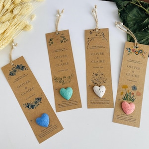 Personalized Seed Paper Bookmark: Plantable Wildflower Wedding Favor - Etsy