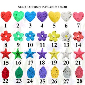 Personalized Seed Paper Favors: Plantable Wildflower Shapes - Etsy