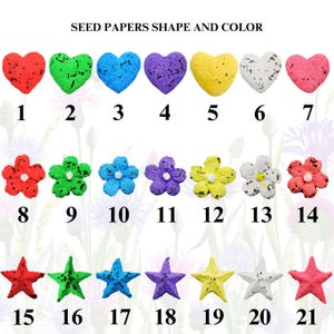 Custom Wedding Gift Favors Seed Paper Shapes. Eco Friendly Seed Favors ...
