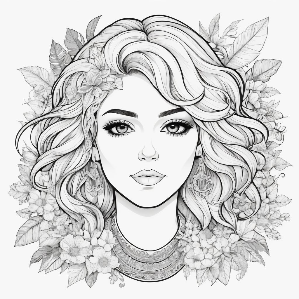 Printable Women Themed 5 Colouring Pages, Instant Download, Printable ...