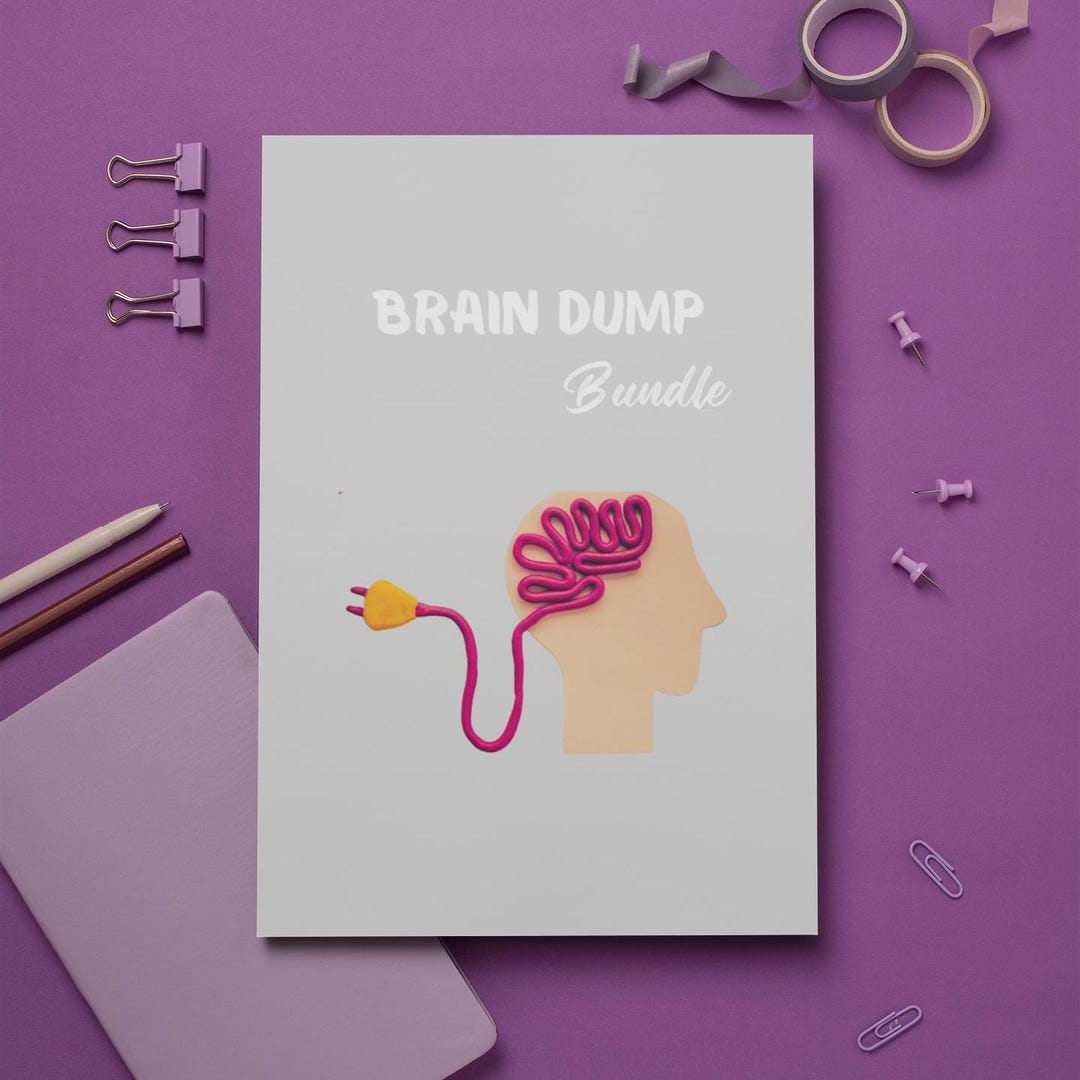Digital Brain Dump Bundle, Brain Dump Planner, Ideas Organizer ...