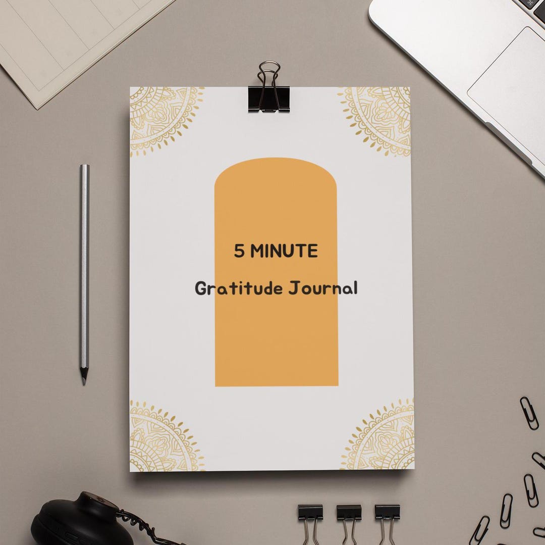 Five Minute Gratitude Journal, Perfect for Morning Routines, Helps ...