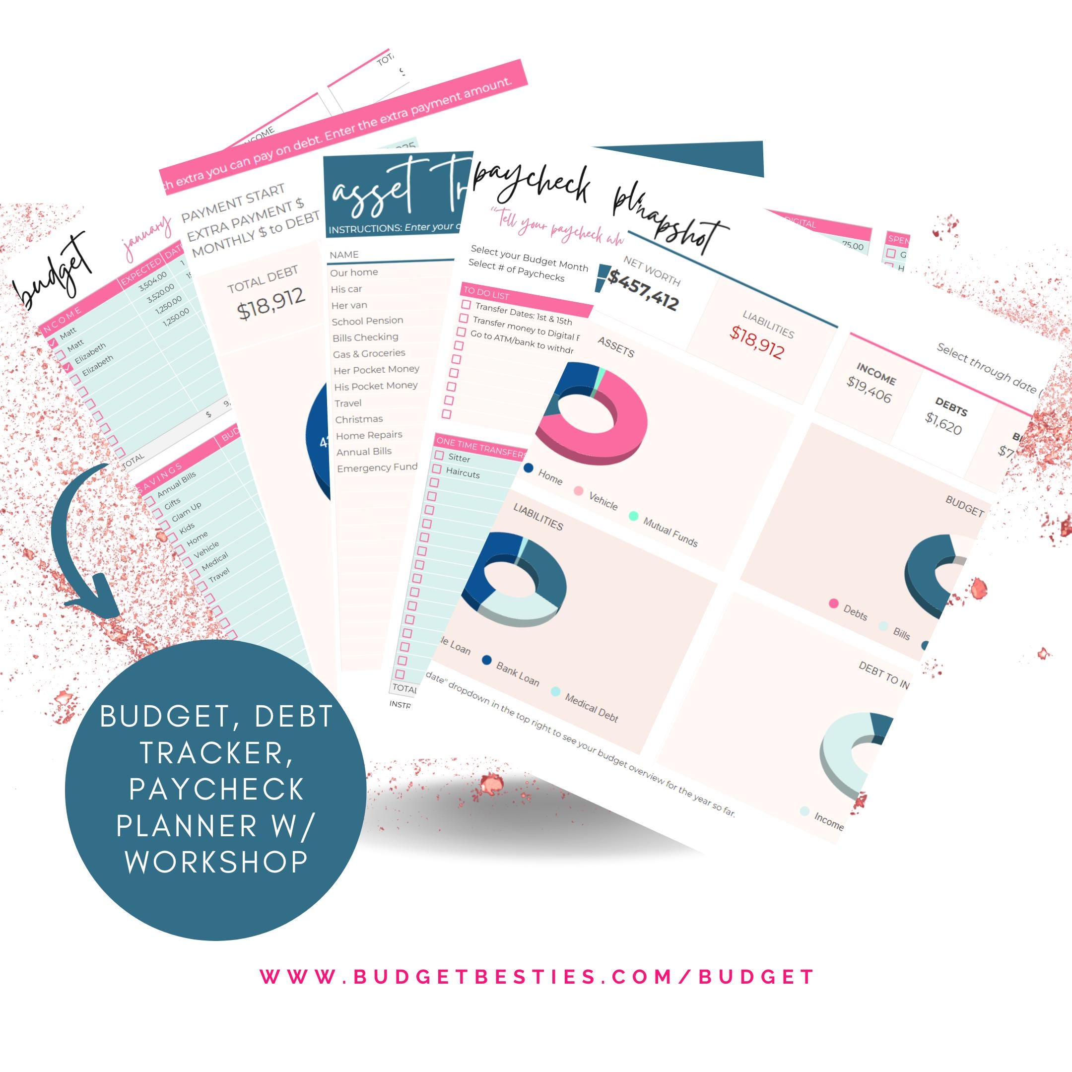 Simplified Budget System - Paycheck Plan, Budget Template, Budget ...