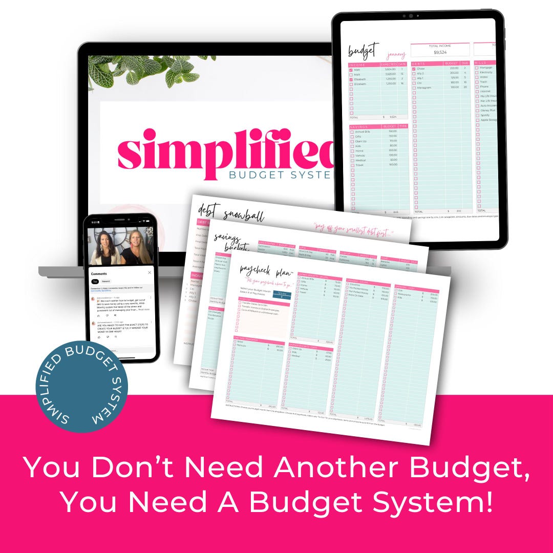 Simplified Budget System - Paycheck Plan, Budget Template, Budget ...