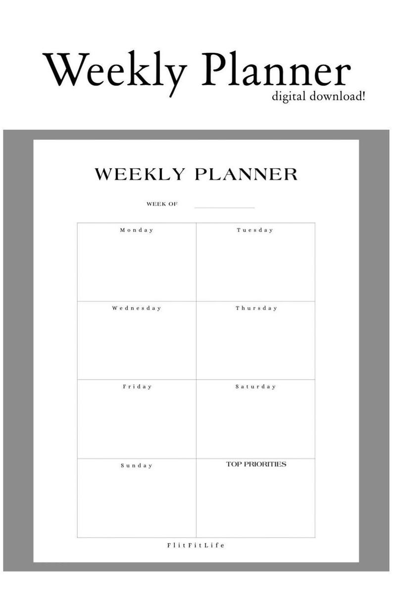Customizable Daily Planner PRINTABLE, IPAD, CUSTOMIZABLE - Etsy