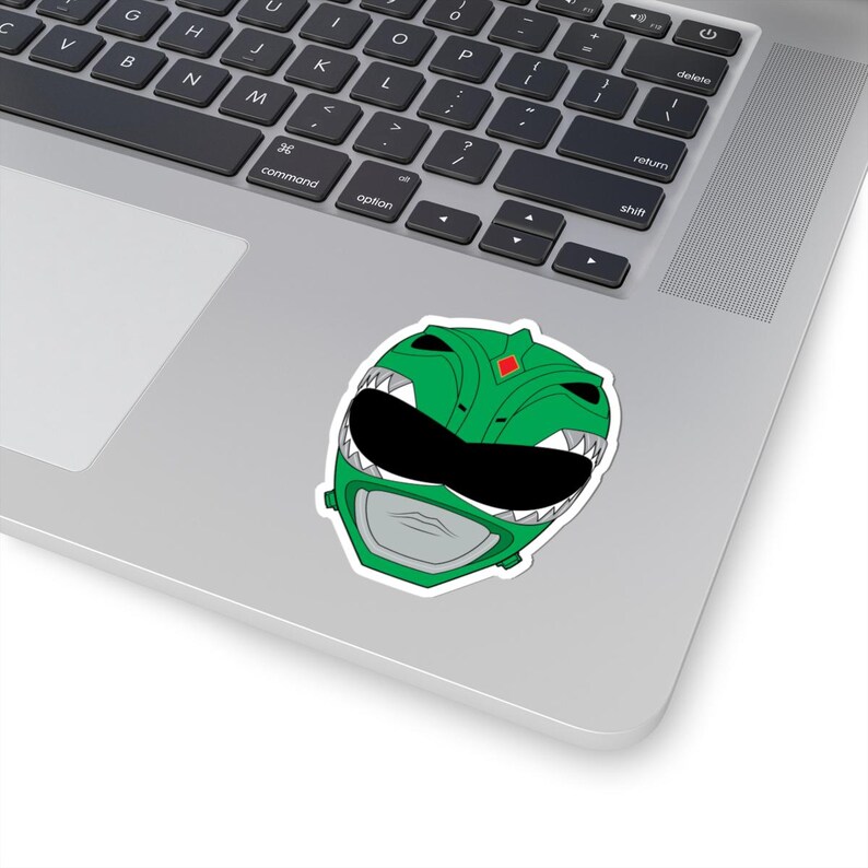 Green Ranger Helmet Stickers - Mighty Morphin Power Rangers Sticker ...