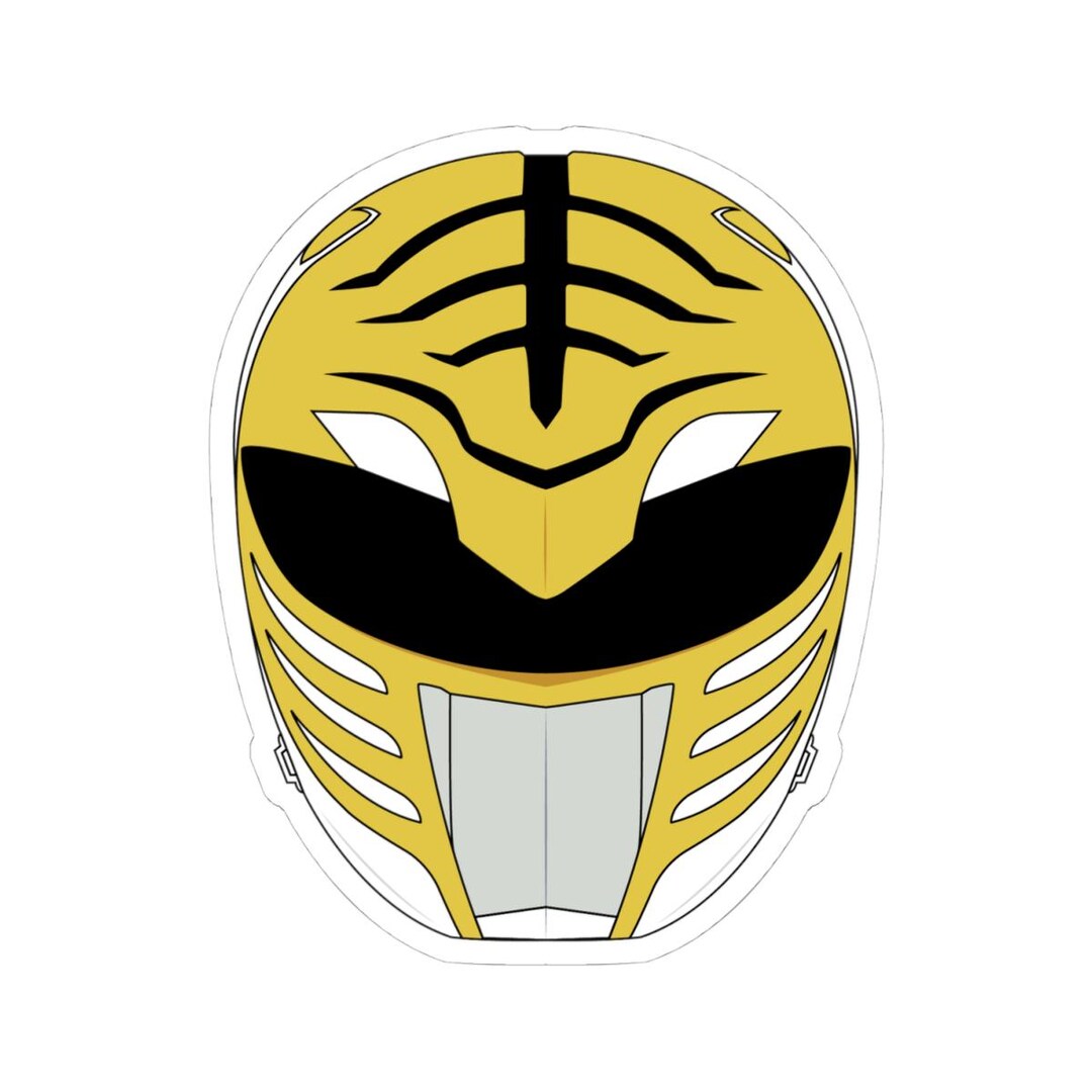 Power Rangers White Ranger Helmet Kiss-cut Stickers, Decal, Laptop ...