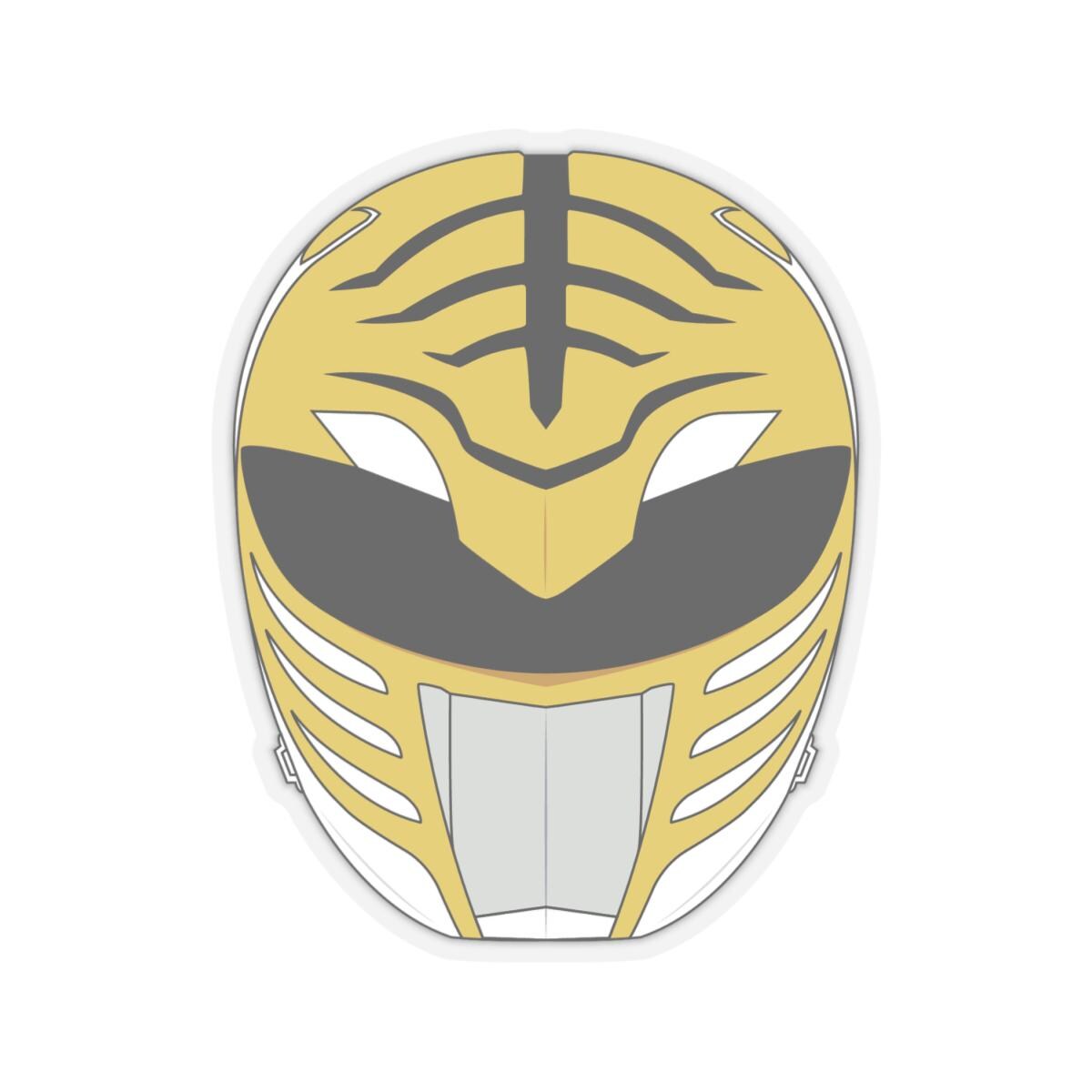 Power Rangers White Ranger Helmet Kiss-cut Stickers, Decal, Laptop ...