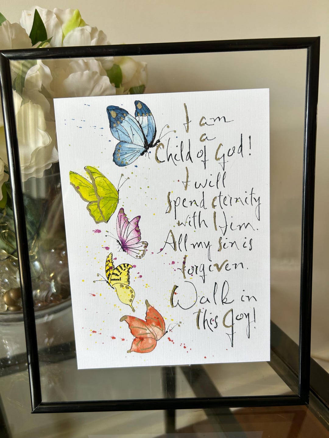 Scripture Art With Butterflies - Etsy