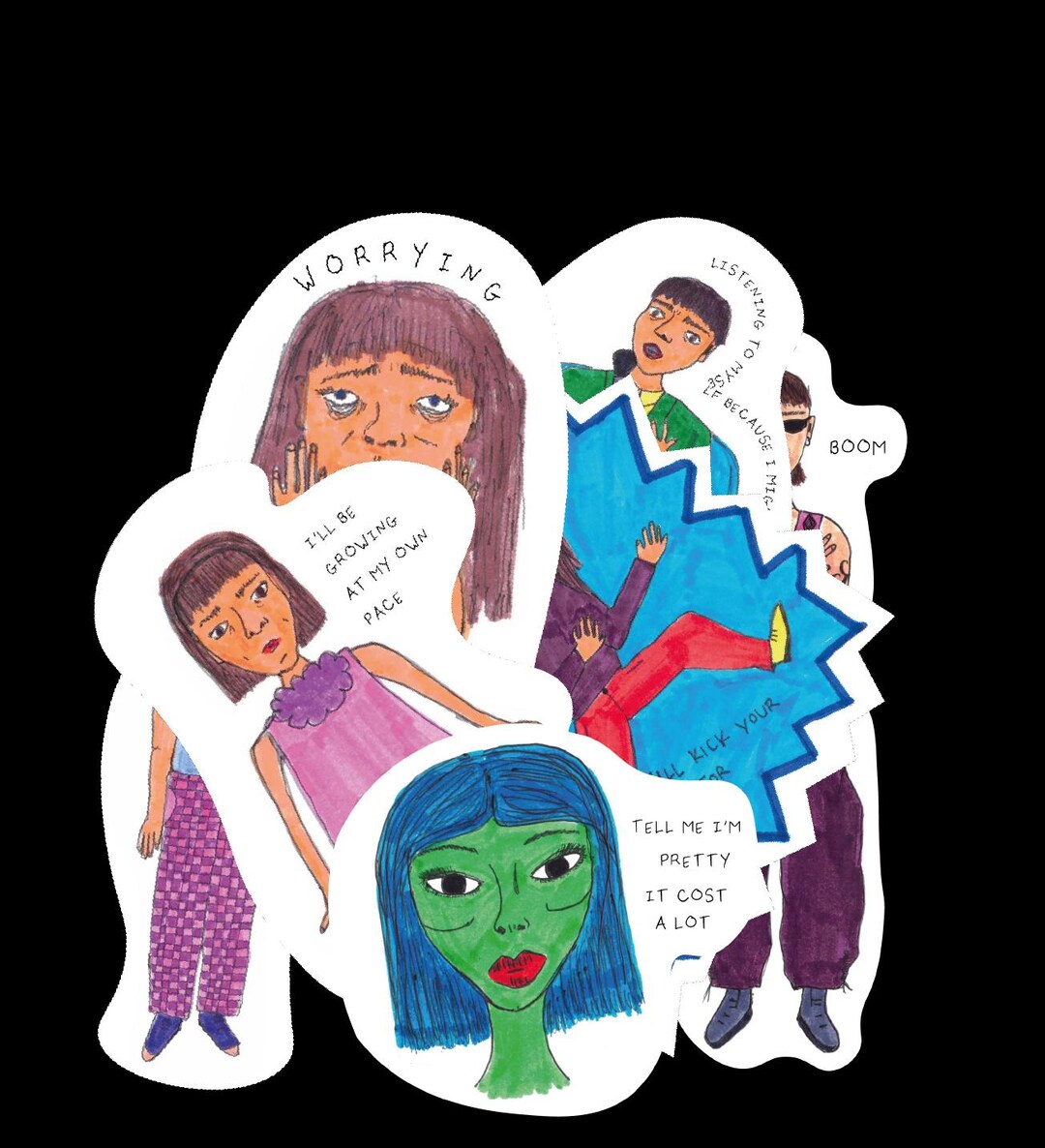 Nervous Stickers All of Them - Etsy