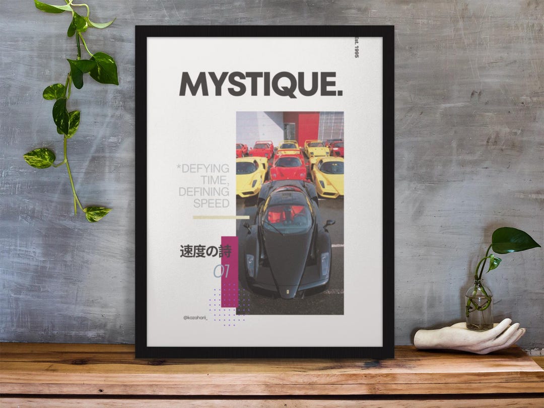Mystique Prancing Horse Supercar Framed Print Exotic Car Wall Art ...
