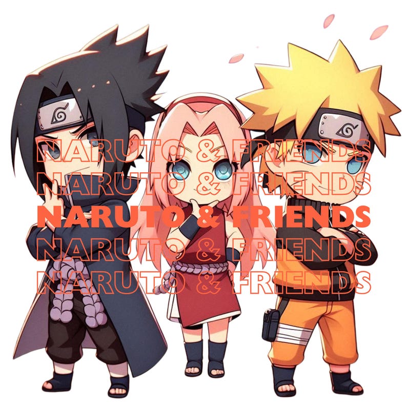 Naruto and Friends Chibi Style (set 1) 4 Png - Etsy