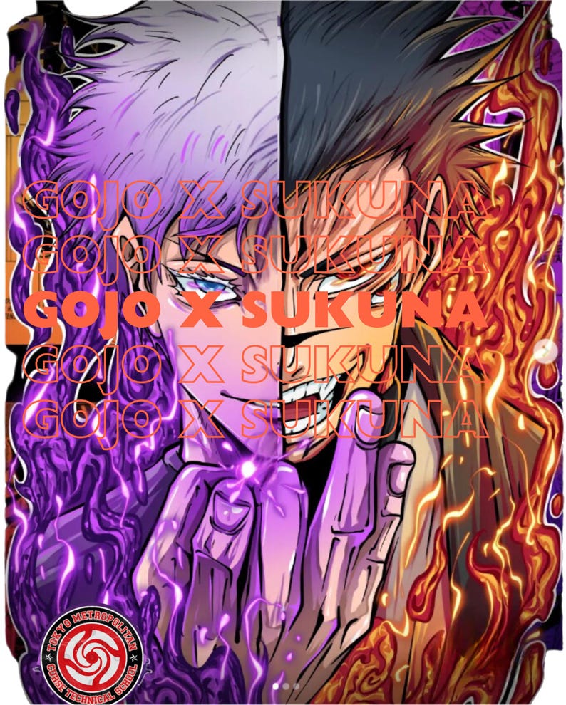Gojo Satoru Premium Anime , Layered & Grouped by Color, Ready for DTF ...