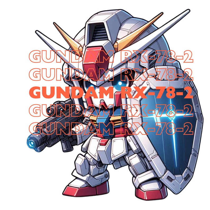 Gundam Robot Chibi Style (set 1) 4 Png - Etsy