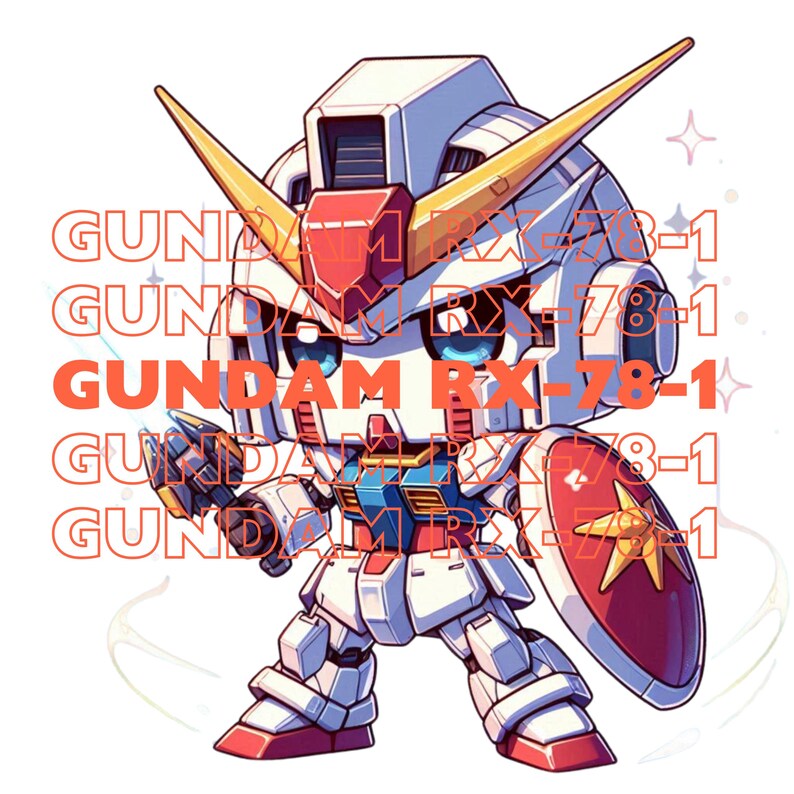 Gundam Robot Chibi Style (set 1) 4 Png - Etsy