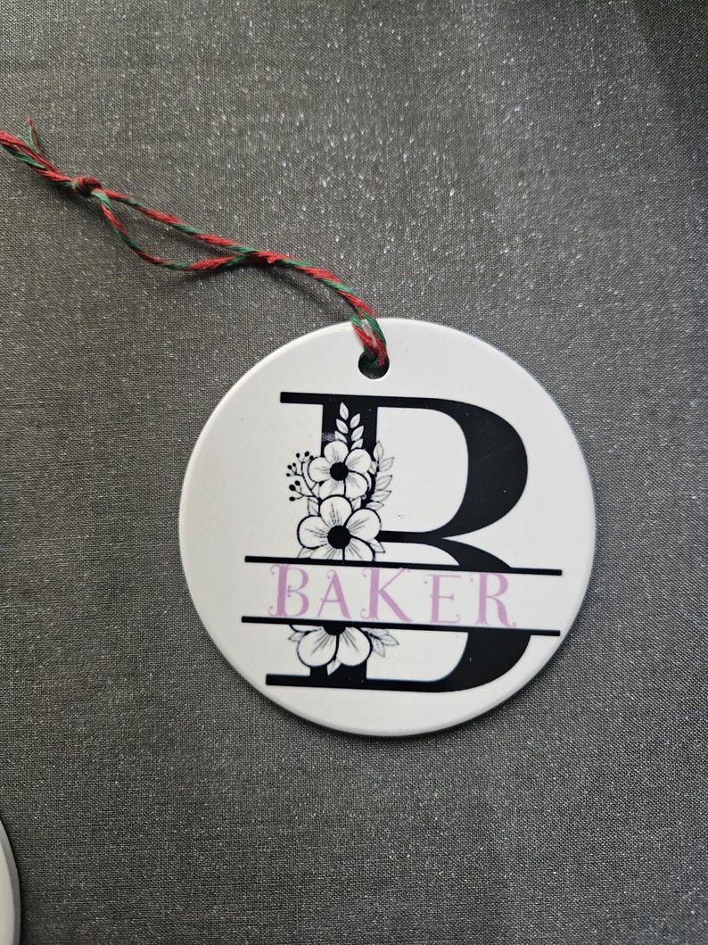 Custom Name or Letters Christmas Ornaments - Etsy