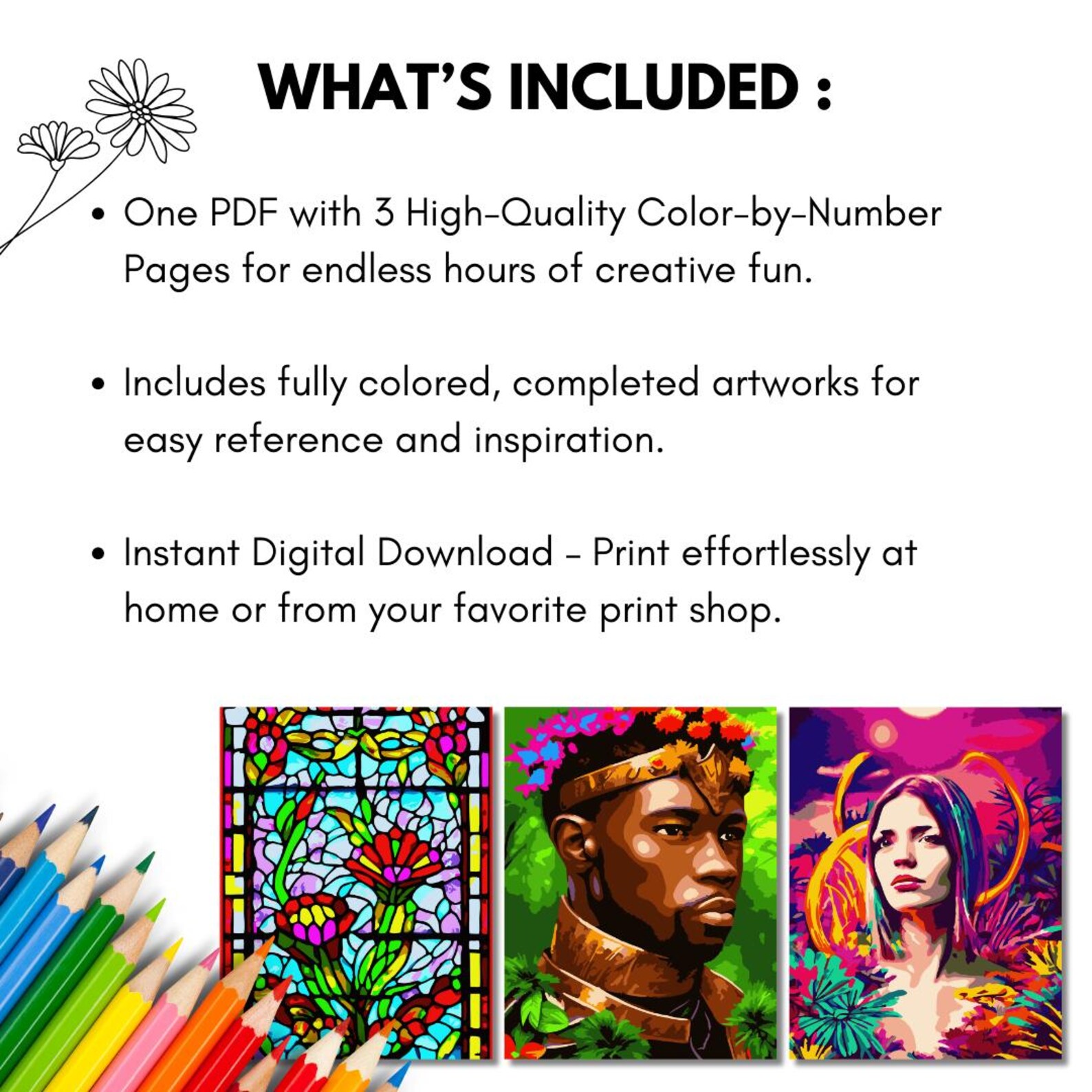 Color by Number Coloring Book – 3 Fun Pages | Paint by Number PDF ...