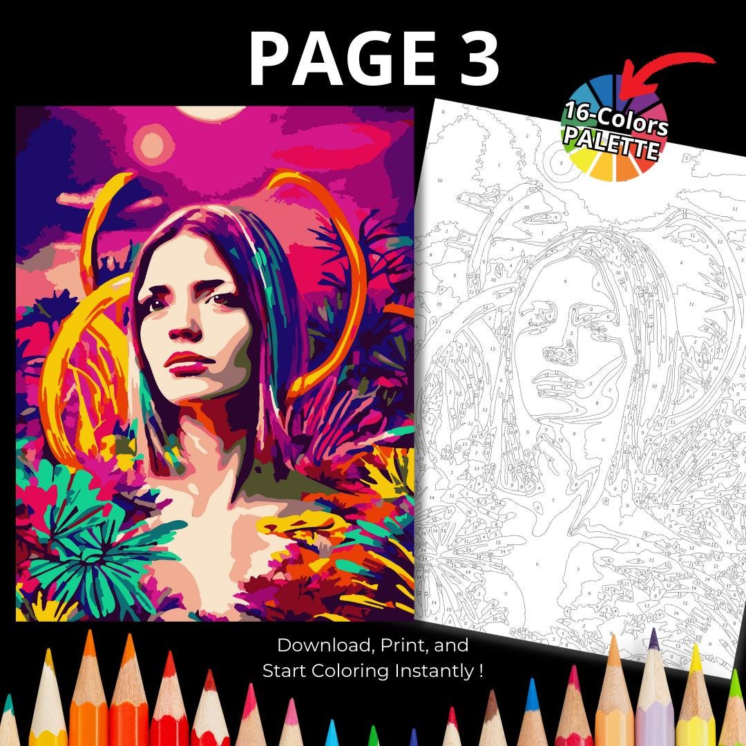 Color by Number Coloring Book – 3 Fun Pages | Paint by Number PDF ...