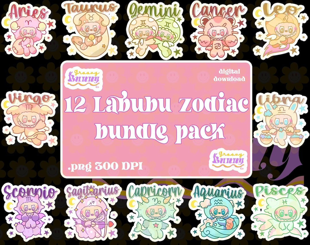 12 Labubu Zodiac Bundle Pack/ Pack De Labubus Signos Del Zodiaco ...