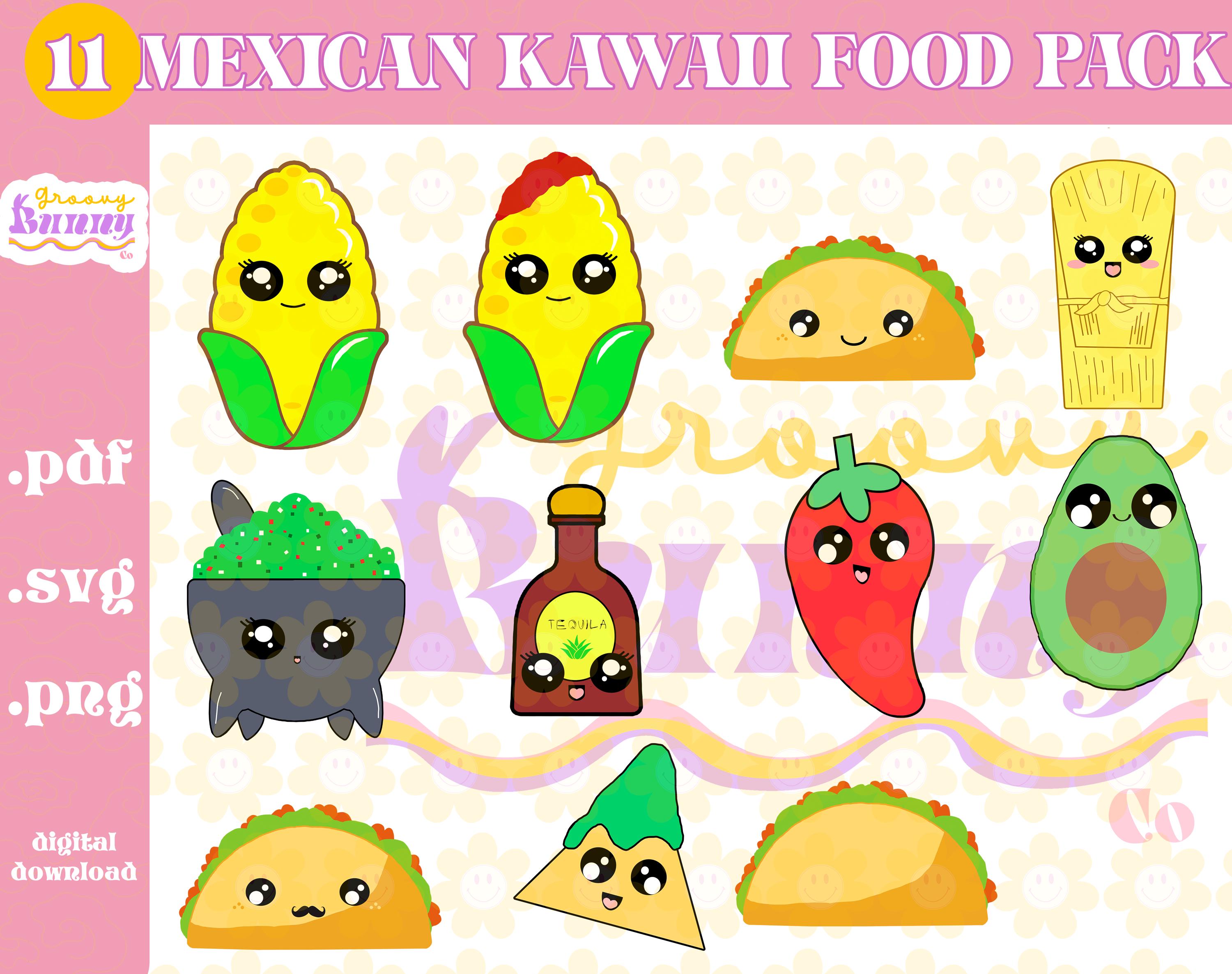 Mexican Food / Comida Mexicana Svg /png /pdf / Mexican Kawaii Food - Etsy
