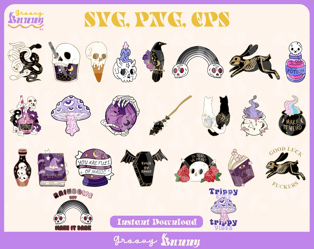 25 Witch Bundle Pack/ Spooky Pack Svg/ Witchcraft Svg/ Brujas Vector ...