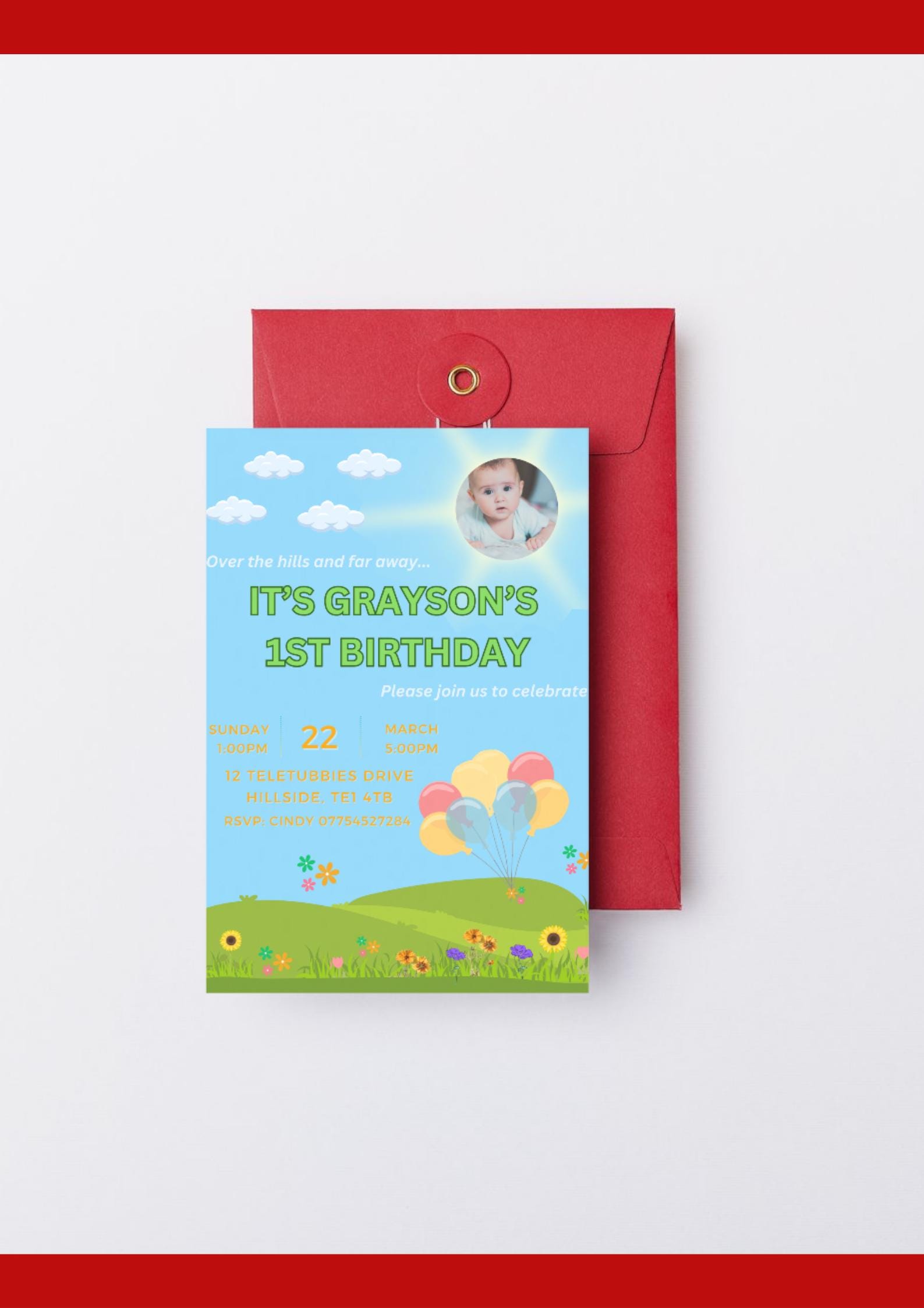 Teletubbies Theme Digital Download Personalised Birthday Party ...