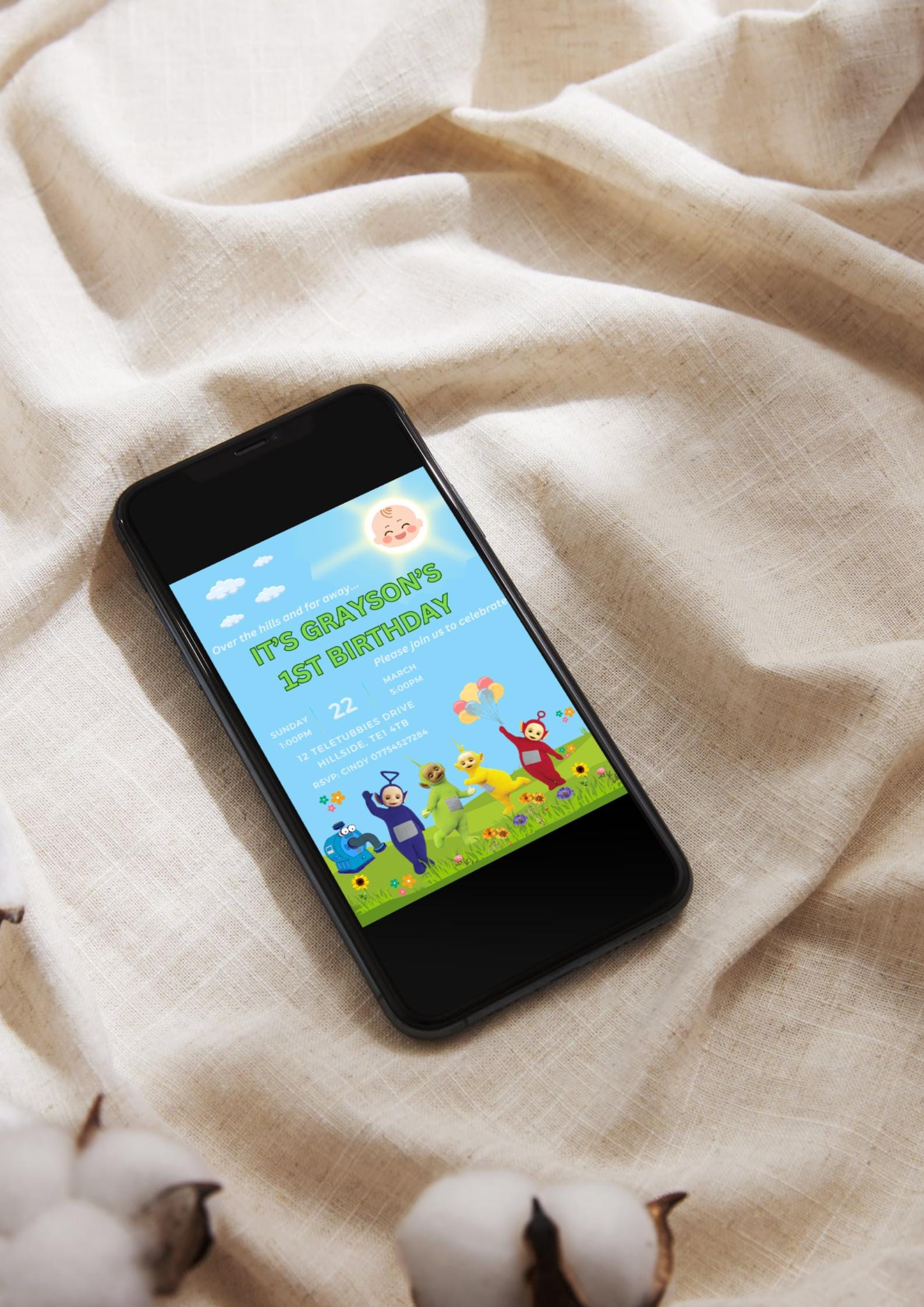 Teletubbies Theme Digital Download Personalised Birthday Party ...