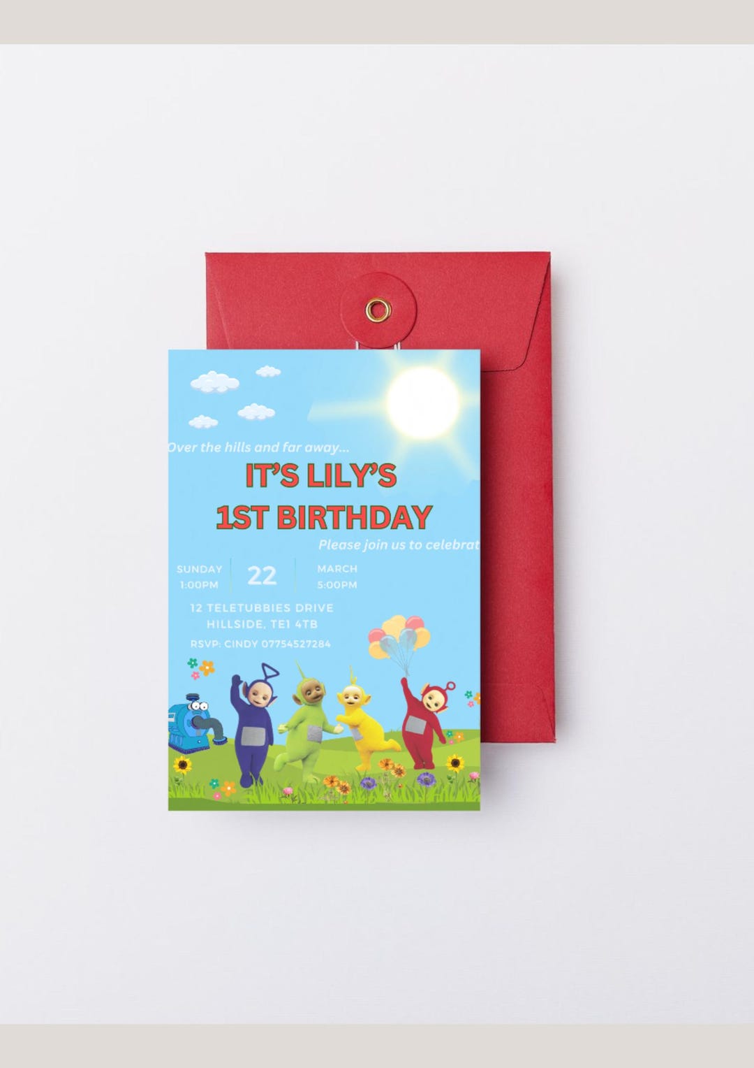 Teletubbies Theme Digital Download Personalised Birthday Party ...