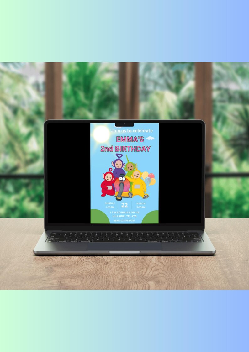 Teletubbies Sunshine Digital Download Personalised Birthday Party ...