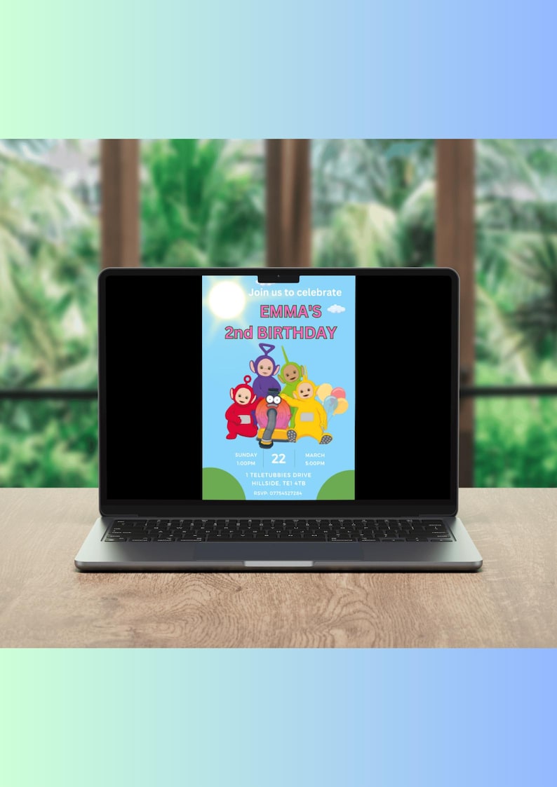 Teletubbies Sunshine Digital Download Personalised Birthday Party ...