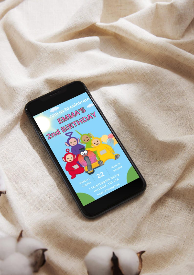 Teletubbies Sunshine Digital Download Personalised Birthday Party ...