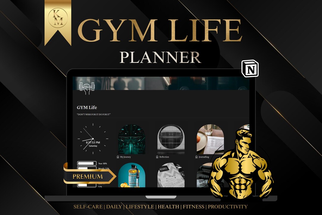 Notion Fitness, Notion Gym, Notion Fitness Template, Notion Template ...