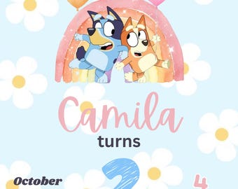 Editable BLUEY BIRTHDAY INVITATION || Any Age || Canva || Digital ...