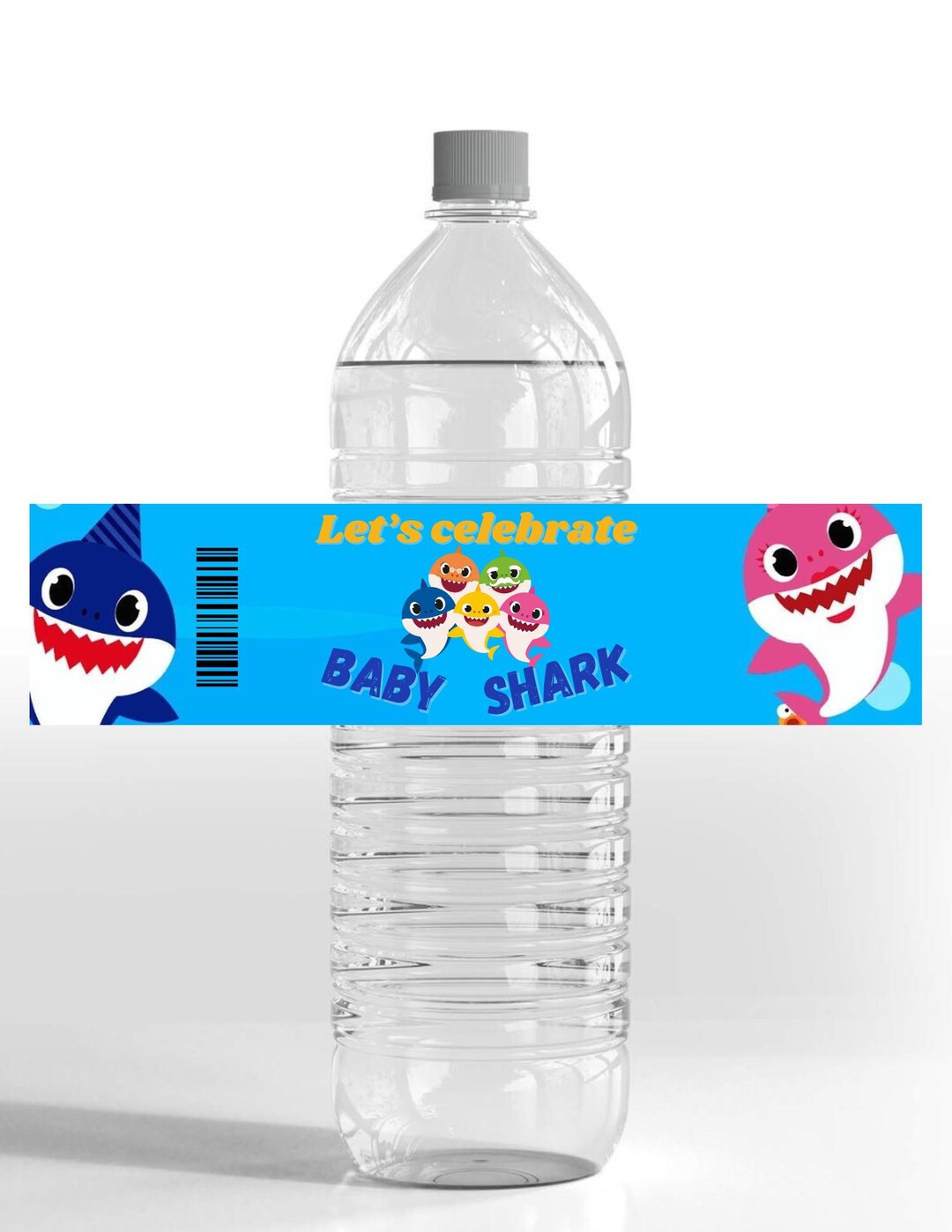 Editable BABY SHARK Water Bottle Labels // Canva // Digital Download - Etsy