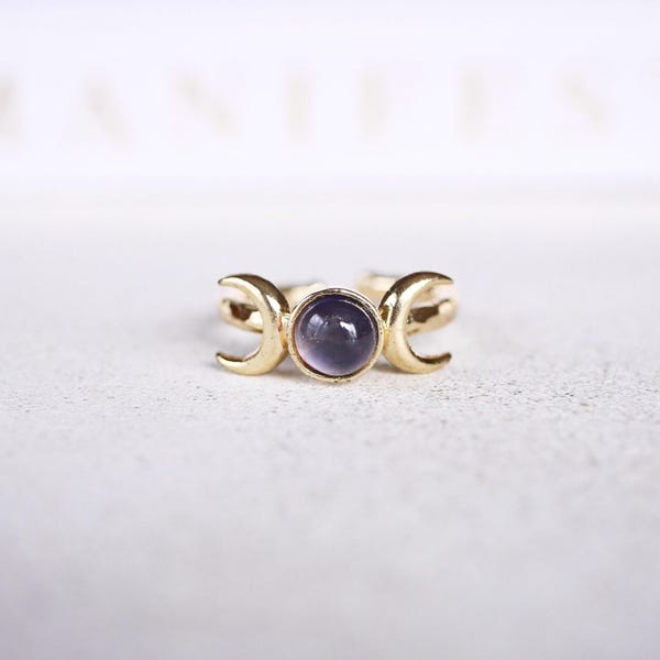 Triple Moon Ring - Etsy
