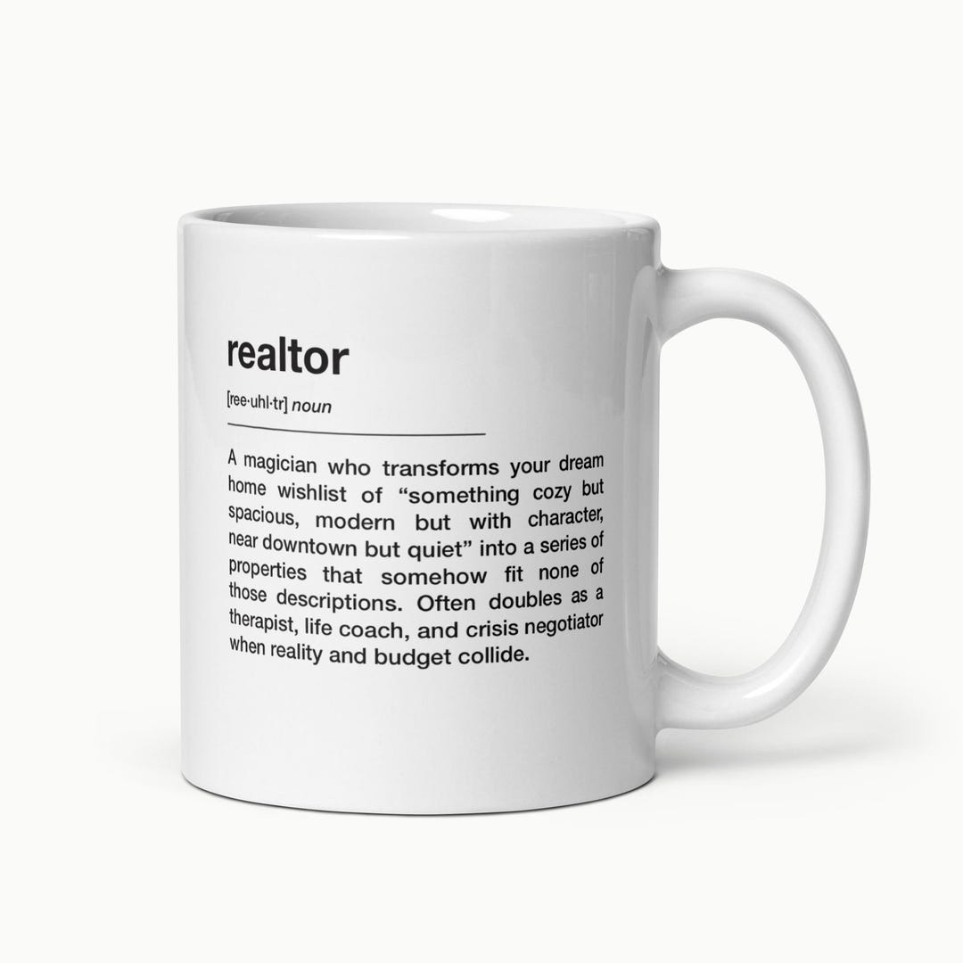 Realtor Definition Mug: Funny Coffee Cup, Real Estate Professional Gift ...
