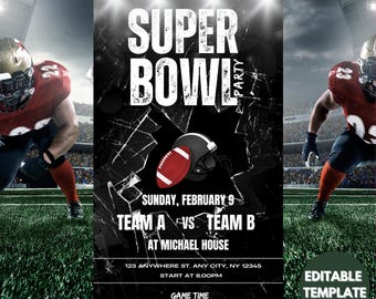 Grass Super Bowl Watch Party Invitation, Super Bowl Sunday, Game Day ...
