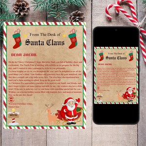 Personalized Letter From Santa Bundle: Nice List Certificate (digital ...