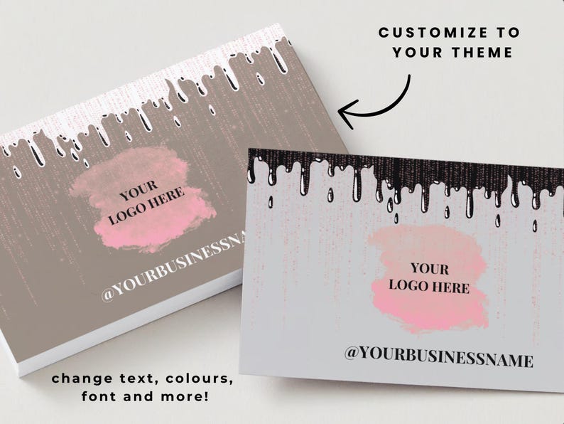 Editable Digital Beauty Business Card Template | Customizable Canva ...
