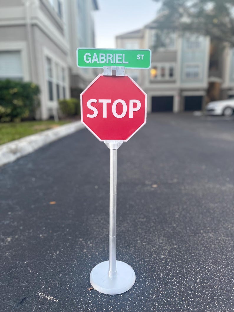 Customizable 3D Printed Stop Sign With Street Name - Etsy Australia