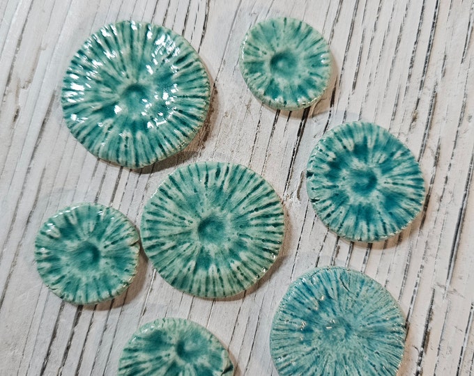 Handmade Ceramic Summer Garden 1 Inch Square Tiles 9 Piece Set GT-539-4 ...