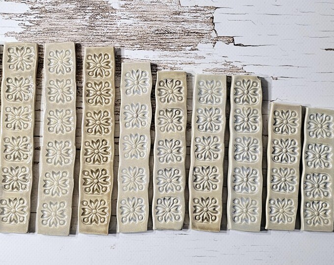 Ceramic Border Tiles - 1 Inch Wide - 13 Pieces - Assorted Lengths ...