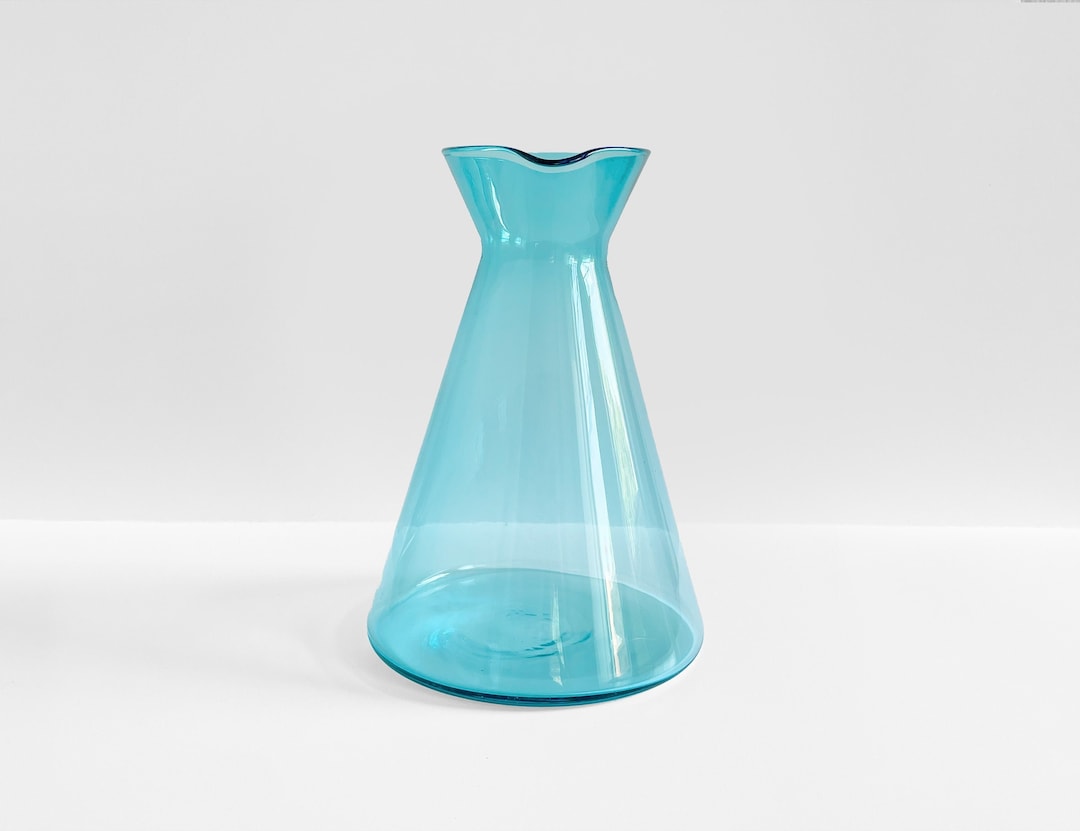 Vintage Ikea Turquoise Blown Glass Carafe Beaker LEENDE Swedish - Etsy