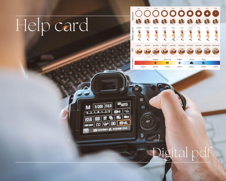 DSLR Cheat Sheet Cards Printable DIY Photography Basics Instant ...