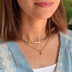 Sima Necklace Gold Plated Cubebeaded Mix and Match Necklace Gift for ...