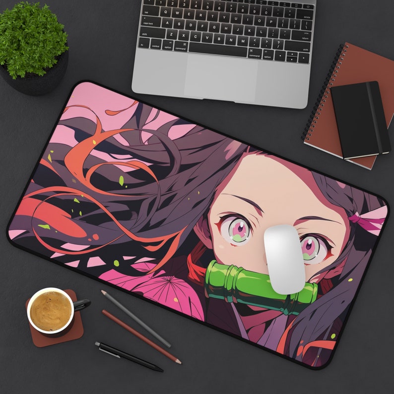 Demon Slayer Mouse Pad Nezuko, Long Desk Mats, Aesthetic Gaming Mouse ...
