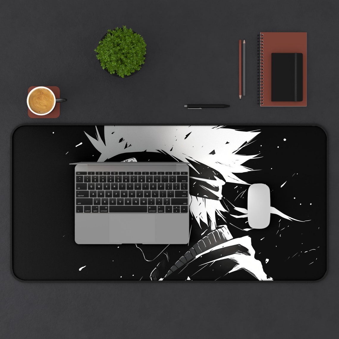 Kakashi Hatake Mouse Mat, Anime Mouse Mat, Long Desk Mats, Aesthetic ...