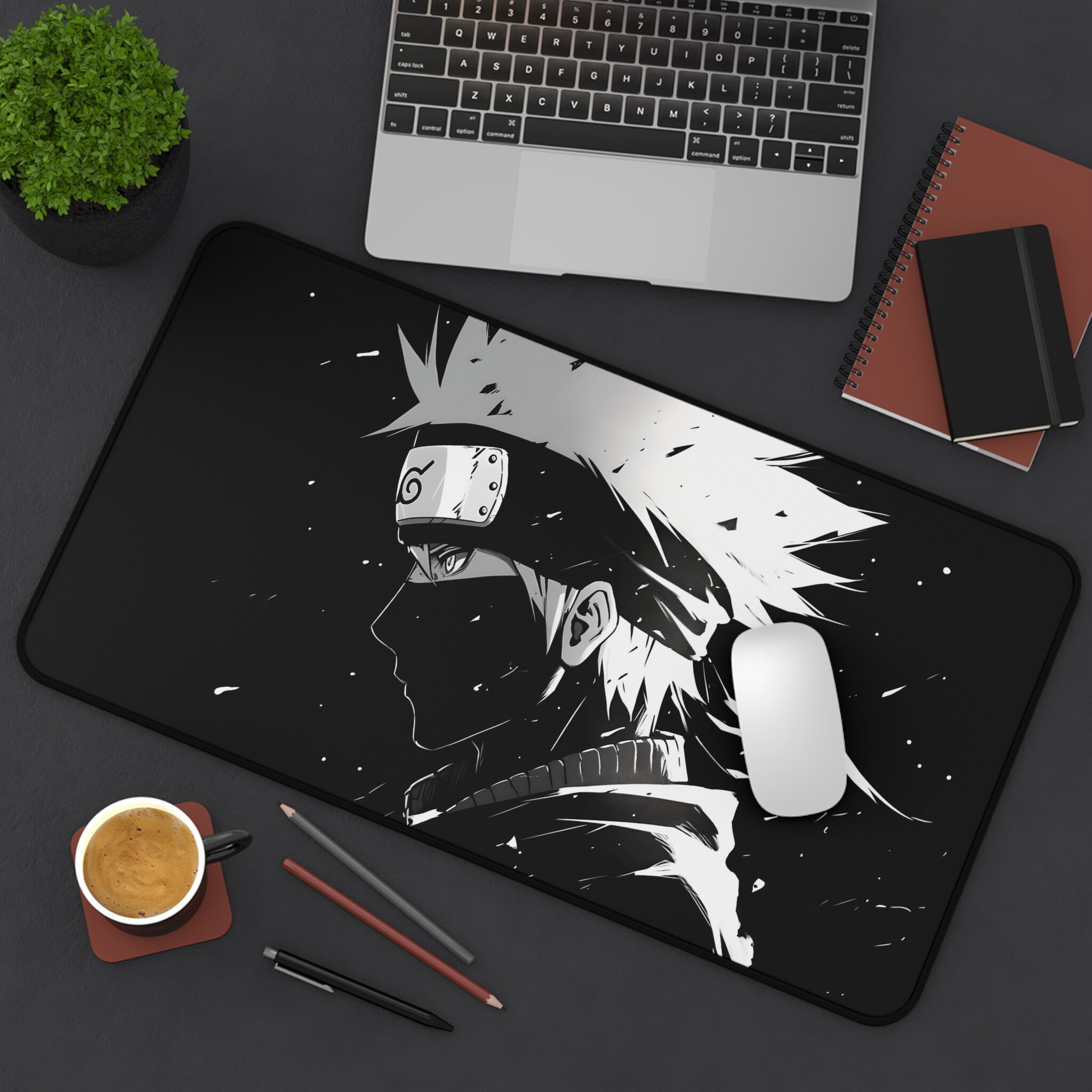 Kakashi Hatake Mouse Mat, Anime Mouse Mat, Long Desk Mats, Aesthetic ...