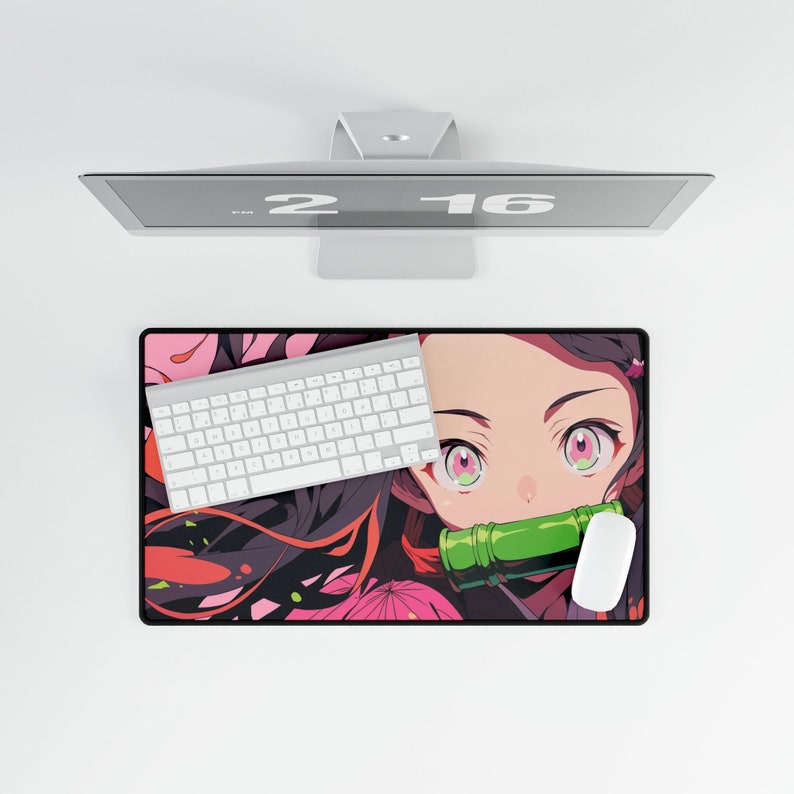 Demon Slayer Mouse Pad Nezuko, Long Desk Mats, Aesthetic Gaming Mouse ...
